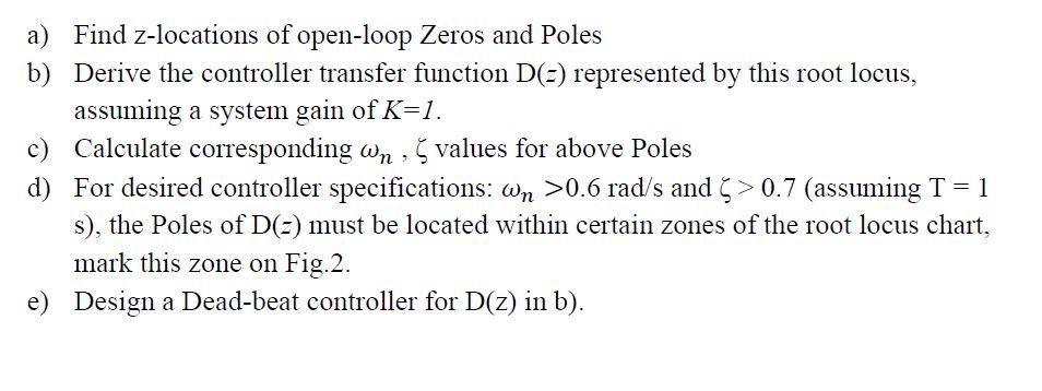 Solved Consider the root locus chart in Fig.2 for a digital | Chegg.com