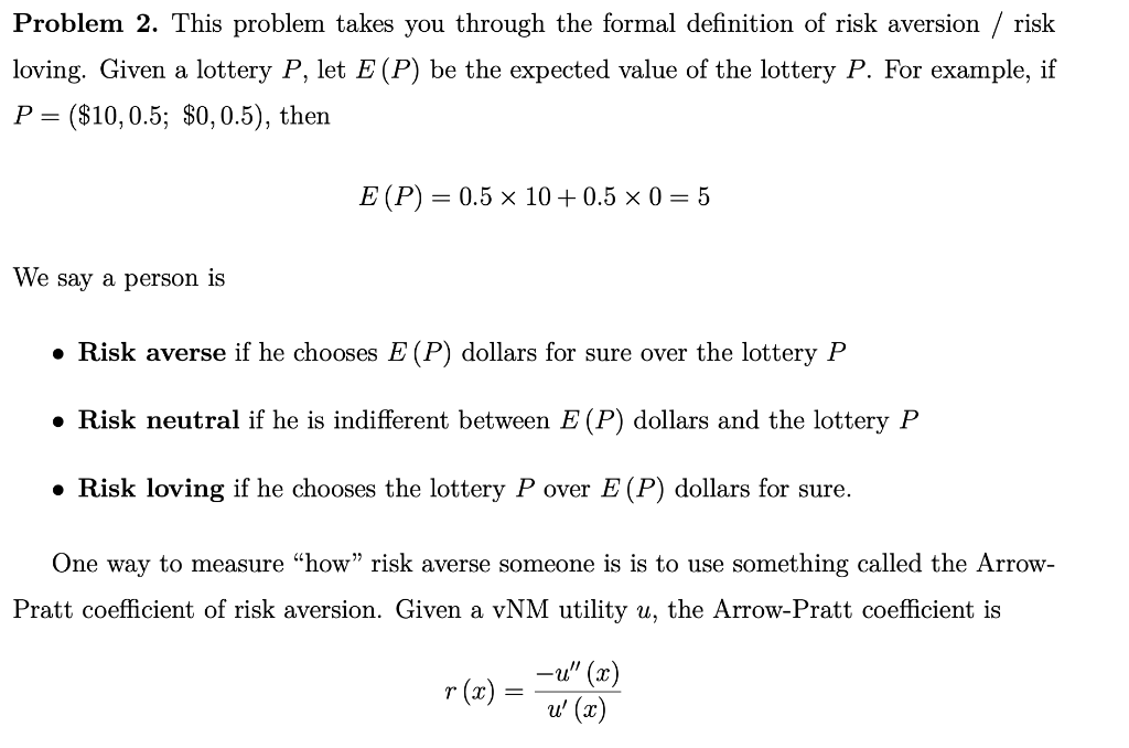 Problem 2. This problem takes you through the formal | Chegg.com