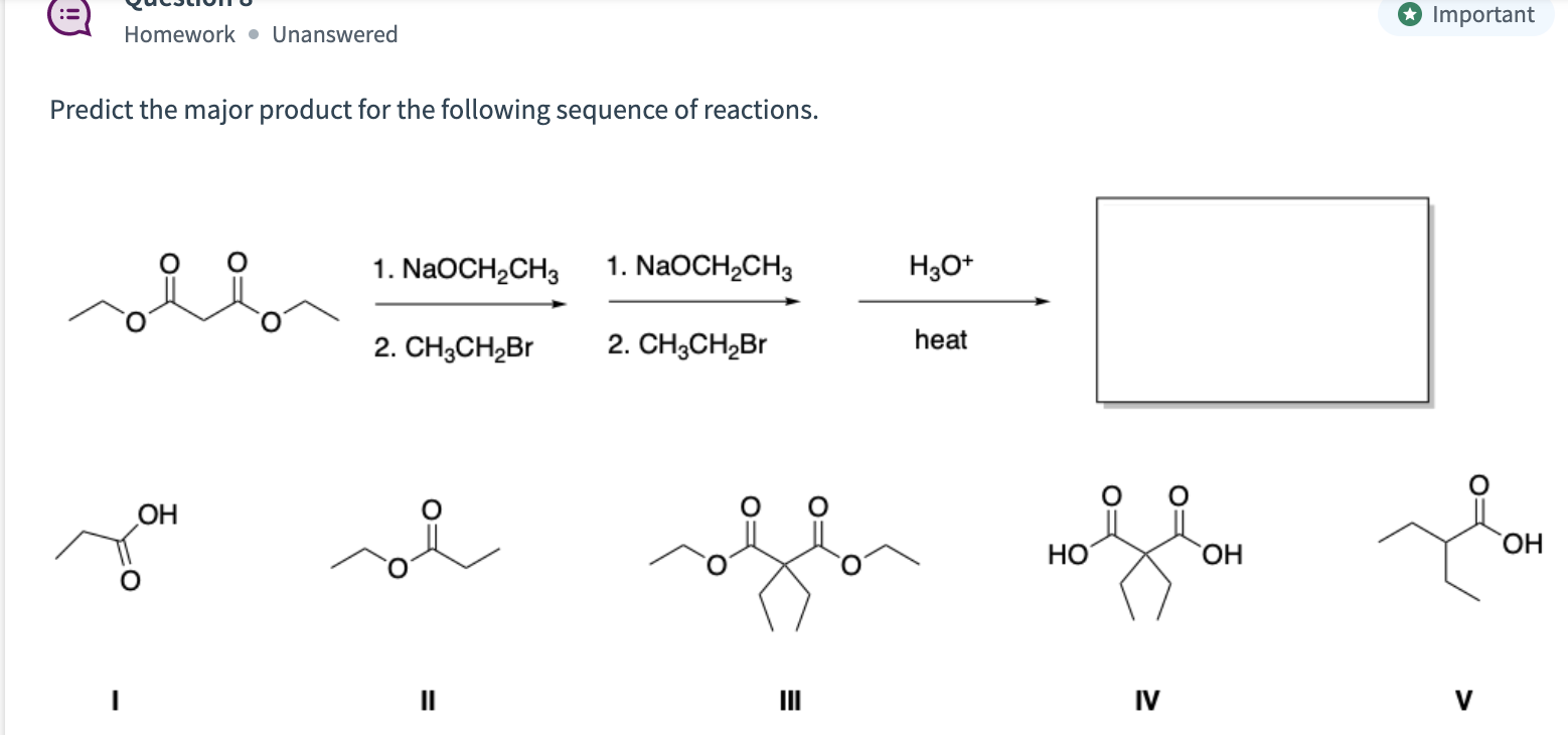 Solved Predict the major product of the following sequence | Chegg.com