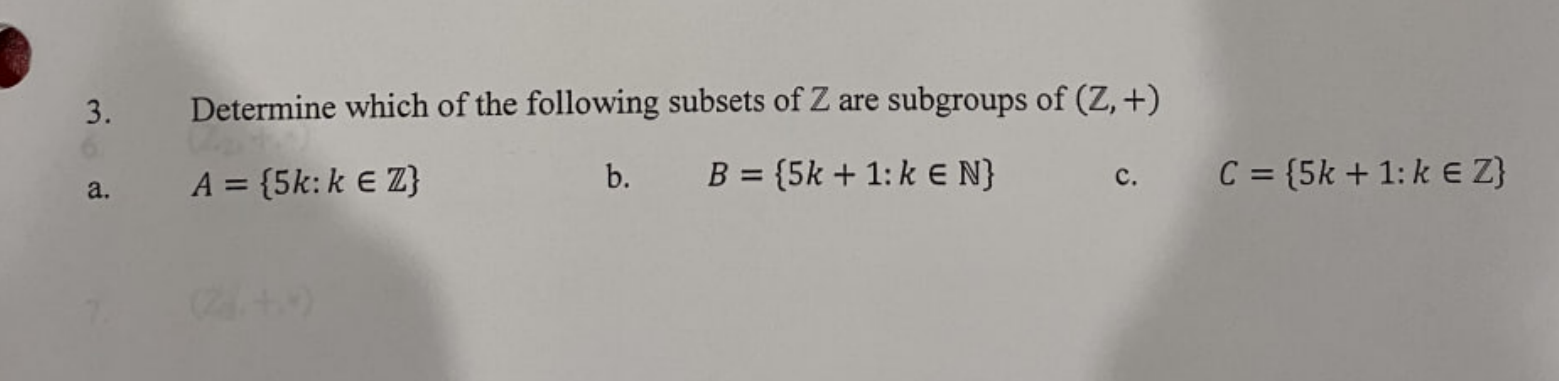Solved Determine which of the following subsets of Z ﻿are | Chegg.com