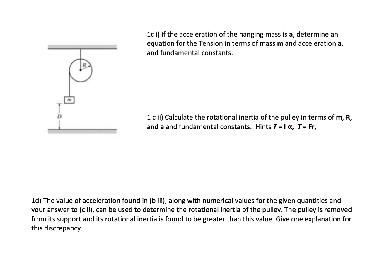 Solved Problem #1: Rotational Kinematics and Dynamcis 1a) If | Chegg.com