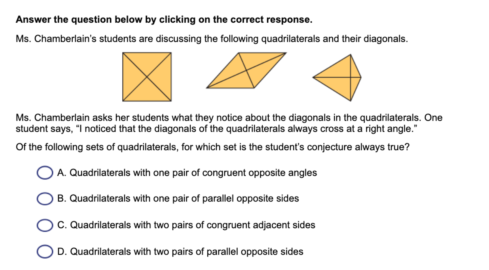 Solved Answer the question below by clicking on the correct | Chegg.com
