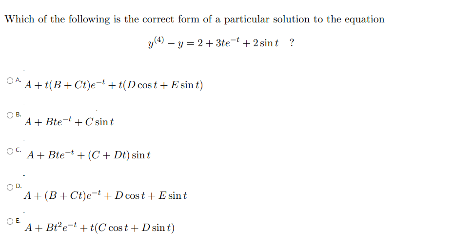 Solved Which of the following is the correct form of a | Chegg.com
