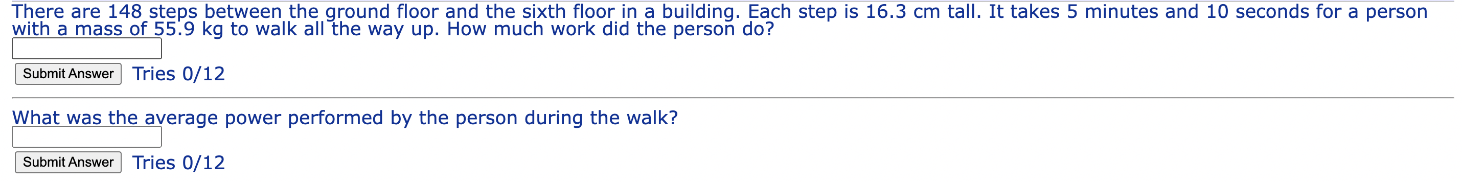Solved There are 148 steps between the ground floor and the | Chegg.com