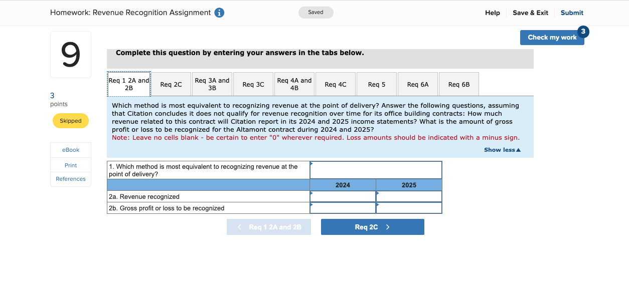 Solved Homework: Revenue Recognition Assignment i Citation | Chegg.com