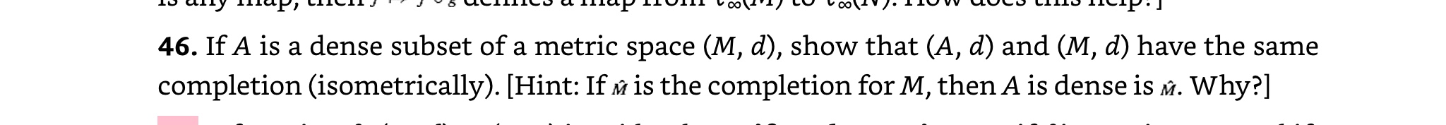 Solved Please prove the following metric space question | Chegg.com