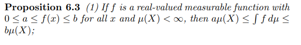 Solved Proposition 6 3 1 If F Is A Real Valued Measurable
