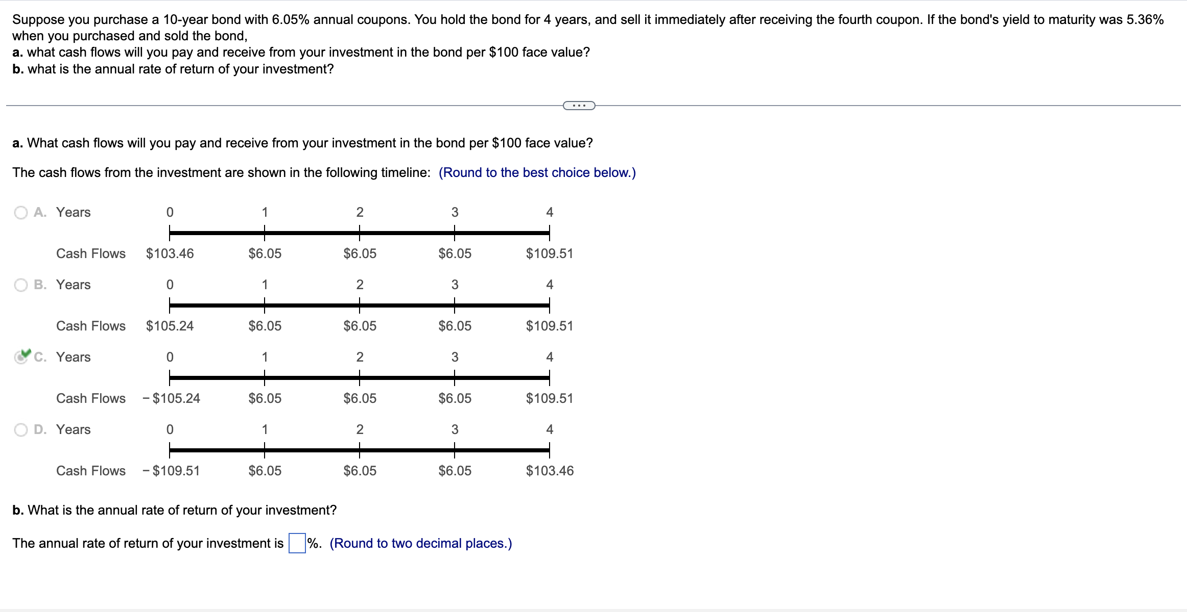 Solved when you purchased and sold the bond, a. what cash | Chegg.com