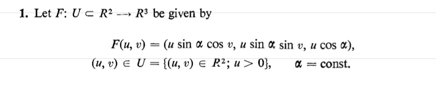 Solved a. Prove that Fis a local diffeomorphism of U onto | Chegg.com