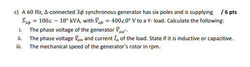 Solved Problem 4 - Fundamentals of AC Machinery: / 16 points | Chegg.com