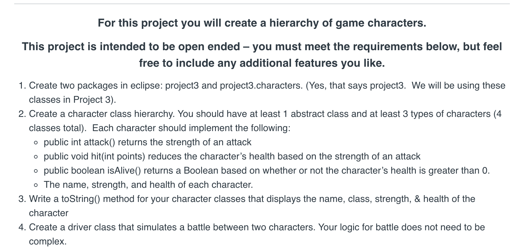 Solved For this project you will create a hierarchy of game | Chegg.com