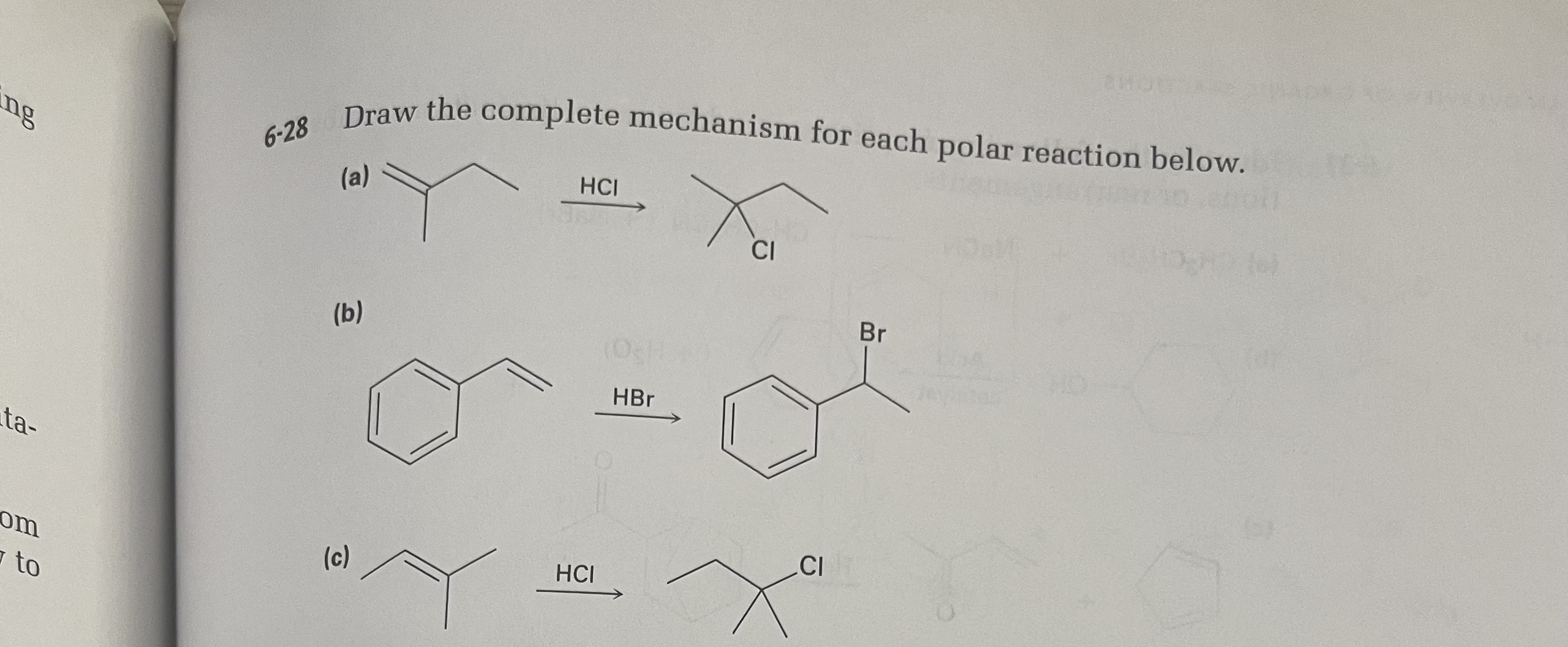 Solved 6-28 ﻿Draw the complete mechanism for each polar | Chegg.com