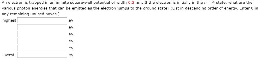 Solved An Electron Is Trapped In An Infinite Square Well