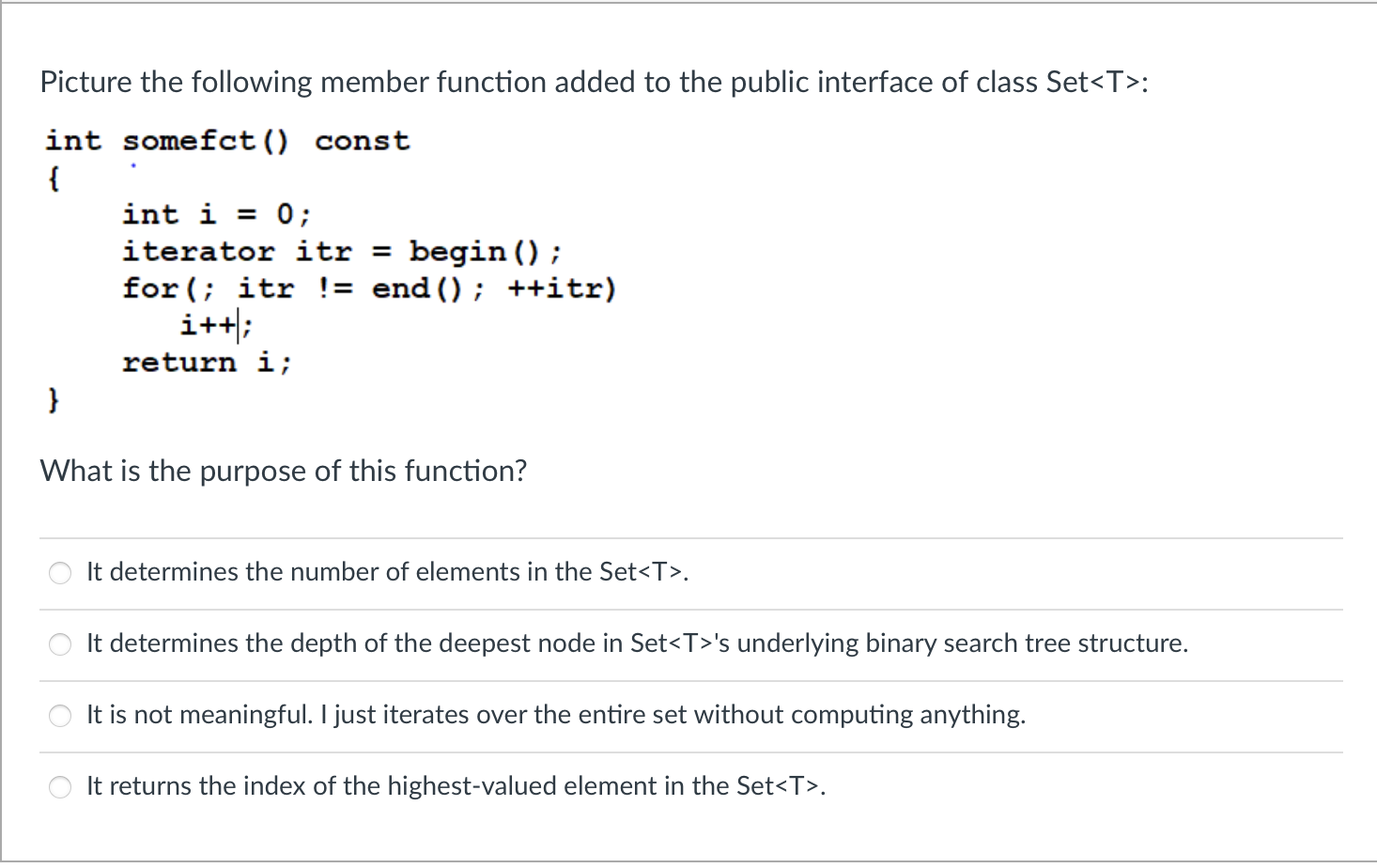 Solved Picture the following member function added to the | Chegg.com