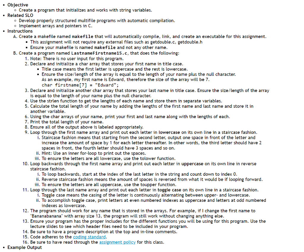 Solved Objective - Create a program that initializes and | Chegg.com