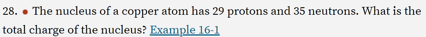 Solved The nucleus of a copper atom has 29 ﻿protons and 35 | Chegg.com