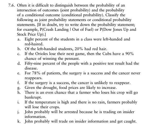 Solved 7.6. Often it is difficult to distinguish between the | Chegg.com