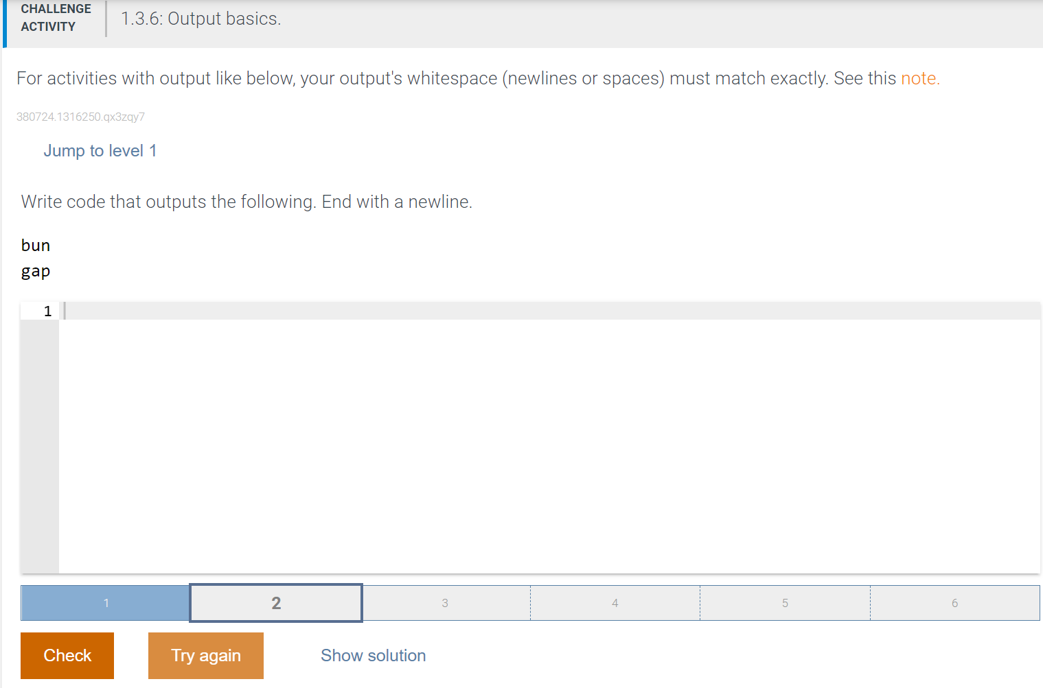 Solved CHALLENGE ACTIVITY 1 3 6 Output Basics For Chegg