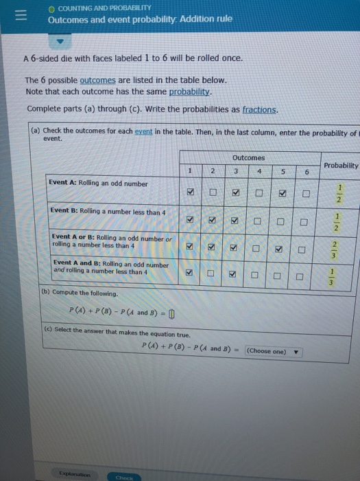 Solved -0 COUNTING AND Outcomes and event probability: | Chegg.com