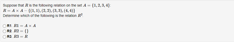 Solved Suppose that R is the following relation on the set | Chegg.com