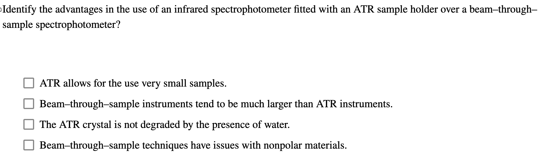 Solved Identify the advantages in the use of an infrared | Chegg.com