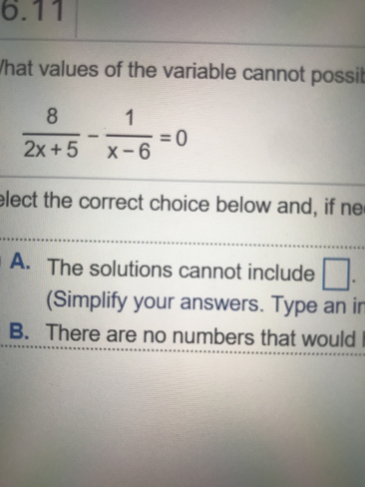 Solved what values of the variable cannot possibly be | Chegg.com