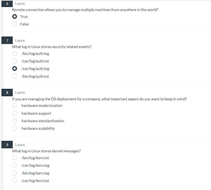 Solved Remote connection allows you to manage multiple | Chegg.com