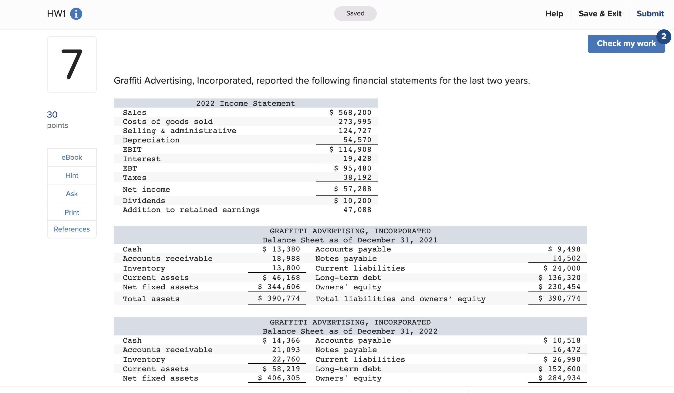 Solved Calculate the operating cash flow.Note: Do not round | Chegg.com