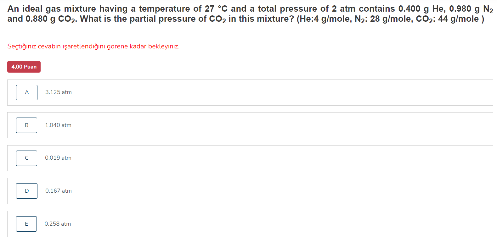 Solved An ideal gas mixture having a temperature of 27∘C and | Chegg.com