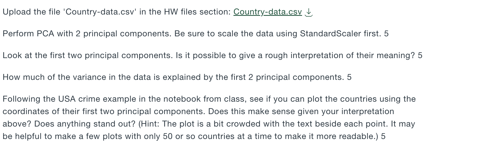Solved Upload the file 'Country-data.csv' in the HW files | Chegg.com