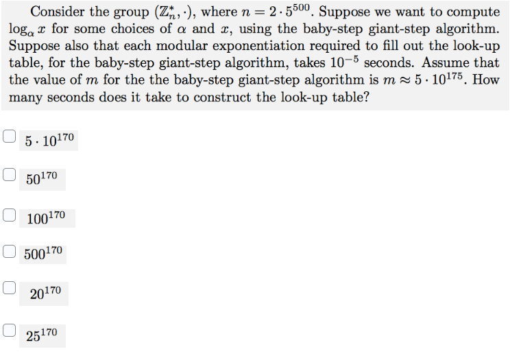 Solved Consider the group (Z, ), where n = loga for some | Chegg.com