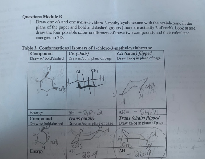 Solved Questions Module B 1. Draw one cis and one | Chegg.com