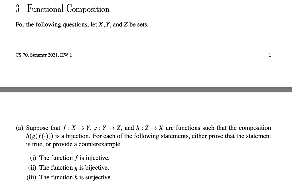 Solved 3 Functional Composition For the following questions, | Chegg.com