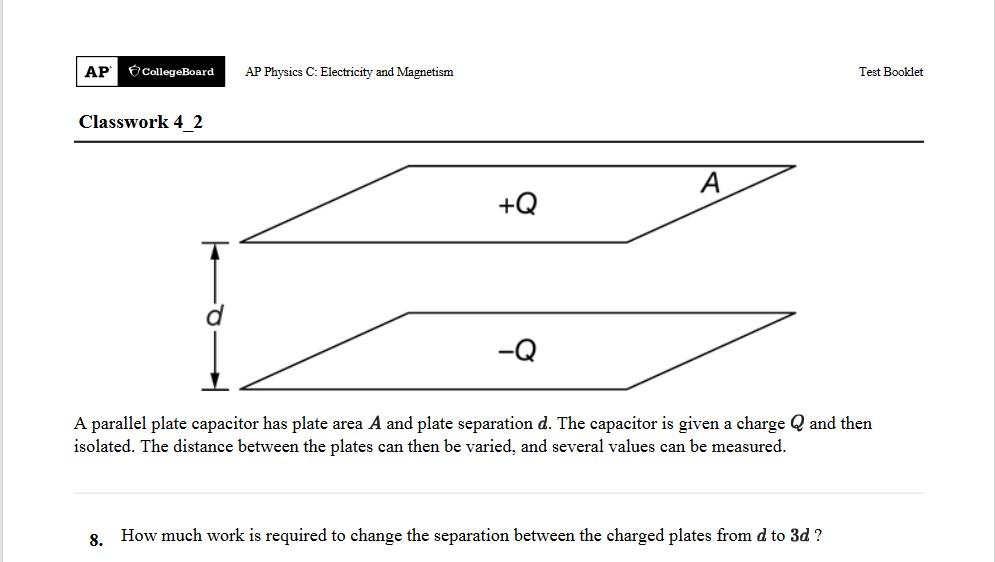 Solved AP College Board AP Physics C: Electricity and | Chegg.com