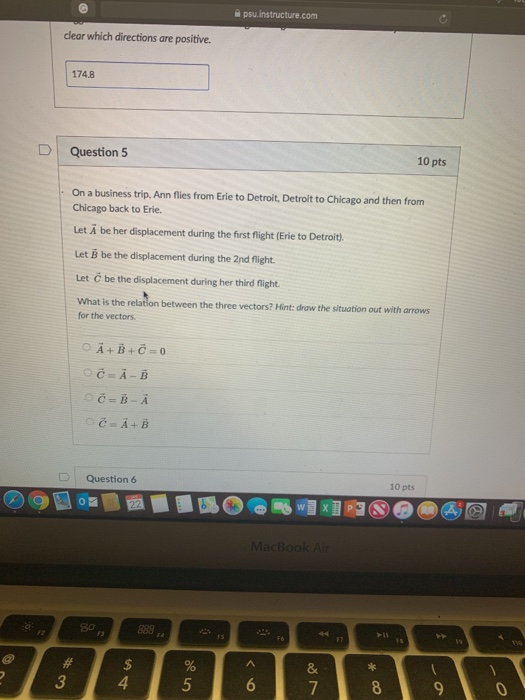 Solved a psu.instructure.com clear which directions are | Chegg.com