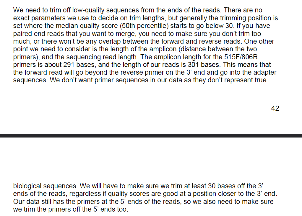Solved We need to trim off low-quality sequences from the | Chegg.com