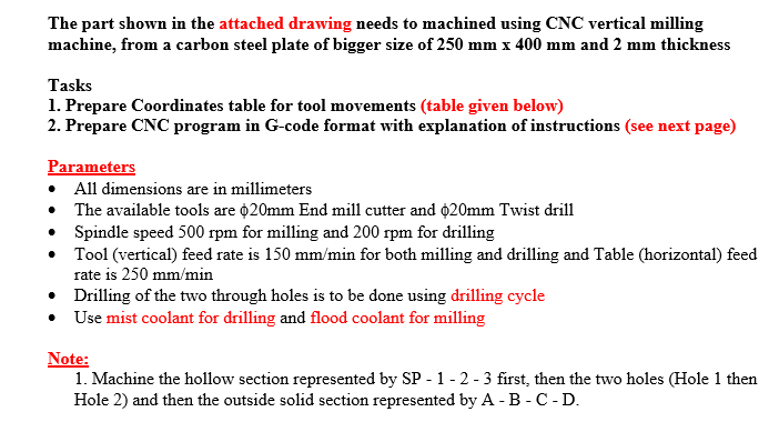 The part shown in the attached drawing needs to | Chegg.com