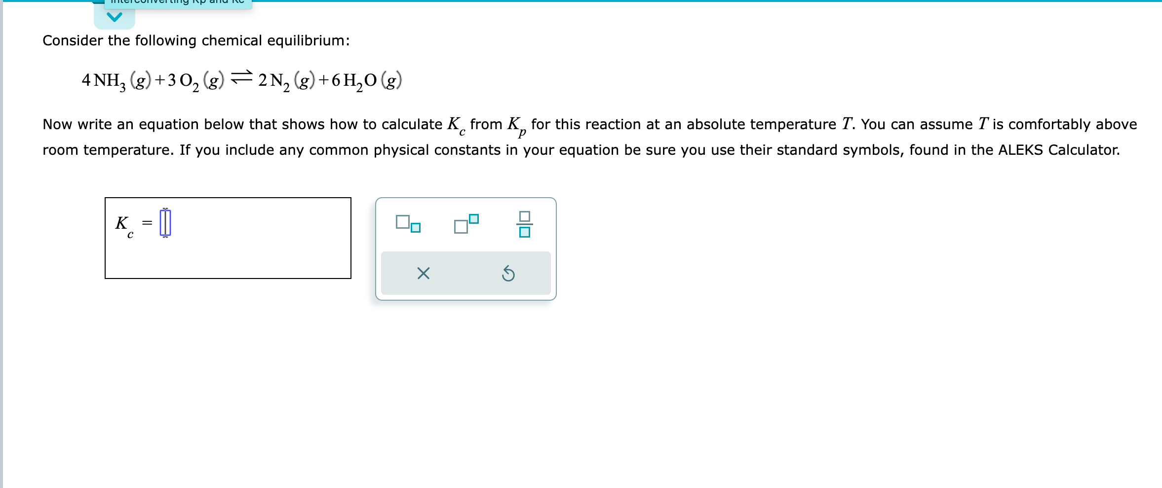 Solved Consider the following chemical equilibrium: | Chegg.com