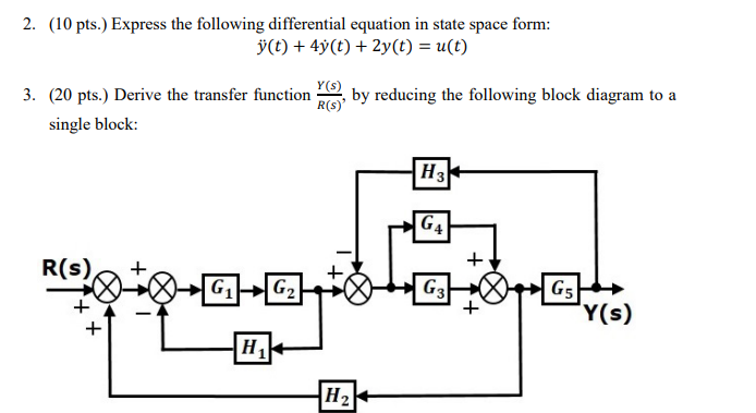Solved 2. (10 pts.) Express the following differential | Chegg.com