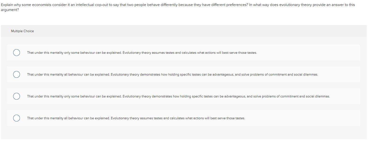 Solved gument? Multiple Choice That under this mentality | Chegg.com