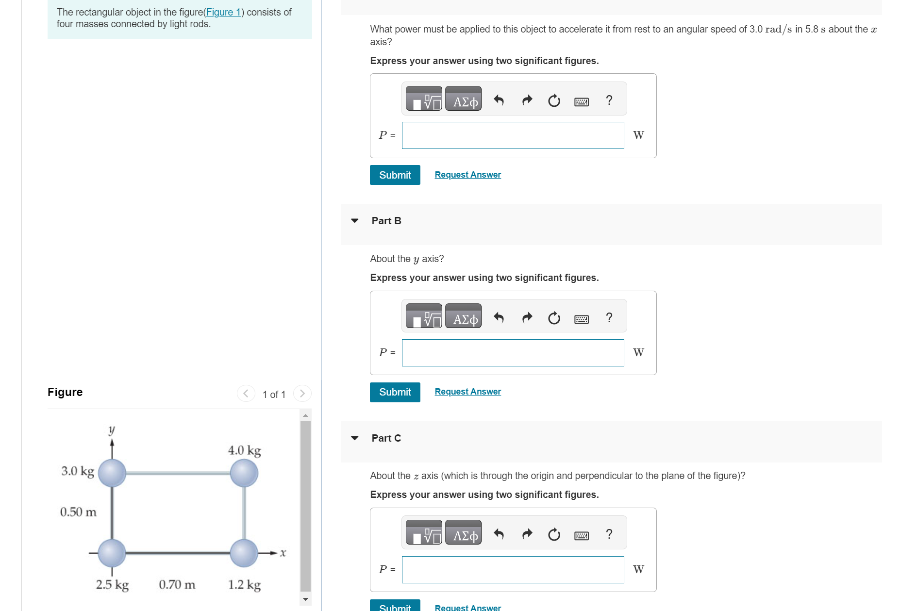 Solved The rectangular object in the figure(Figure 1) | Chegg.com