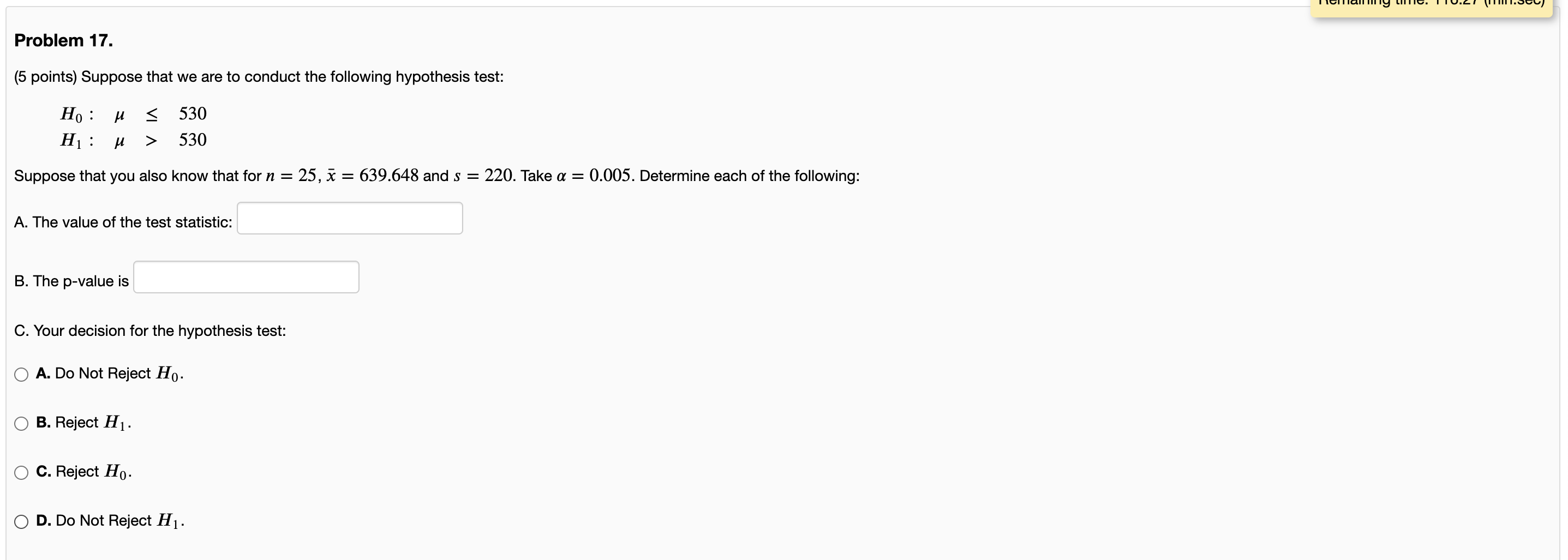 Solved Problem 17. (5 points) Suppose that we are to conduct | Chegg.com