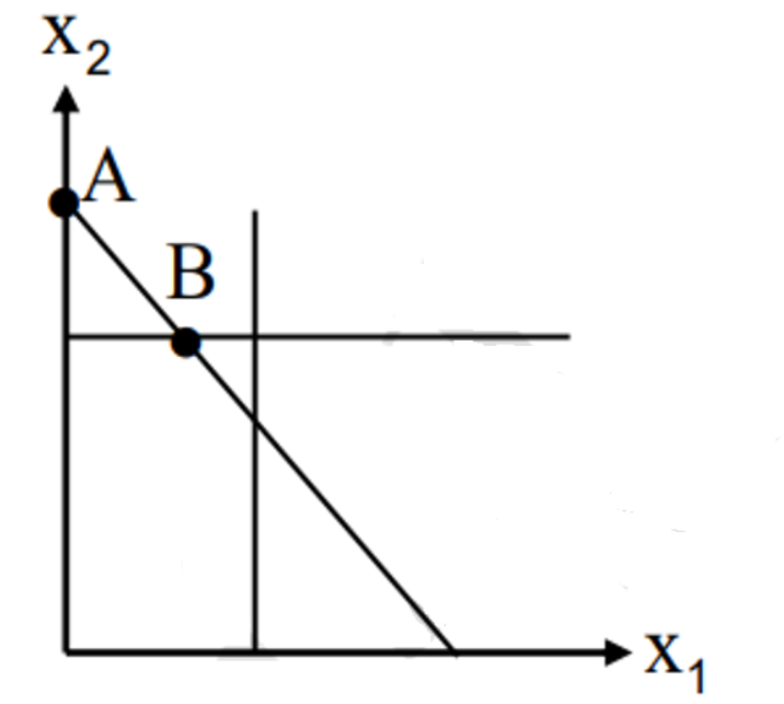 Solved In the following figure the feasible area is line AB. | Chegg.com