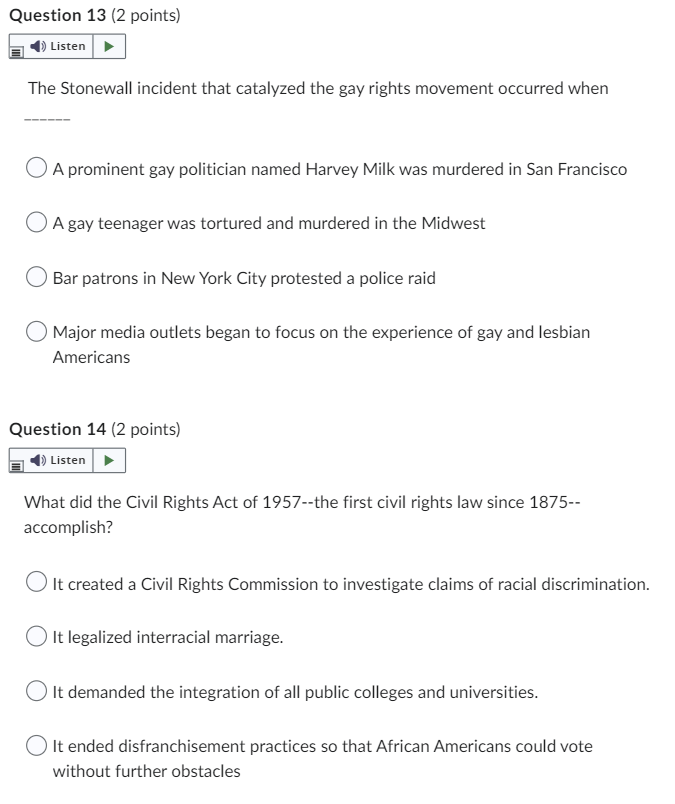 Solved Inspired by the Civil Rights Movement, launched | Chegg.com