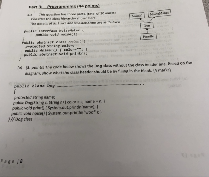Solved Part 3: Programming (44 points) 3.1 This question has | Chegg.com