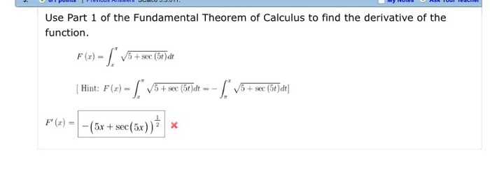 Solved Use Part 1 of the Fundamental Theorem of Calculus to | Chegg.com