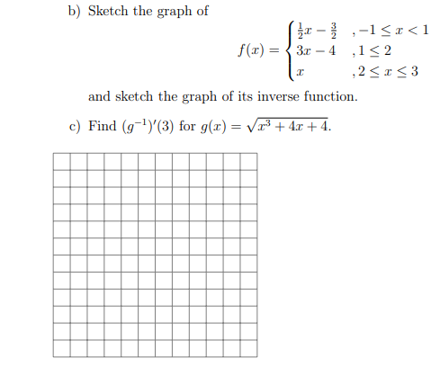 Solved b) Sketch the graph of 3-:-1 | Chegg.com