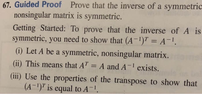 Solved 67. Guided Proof Prove that the inverse of a | Chegg.com