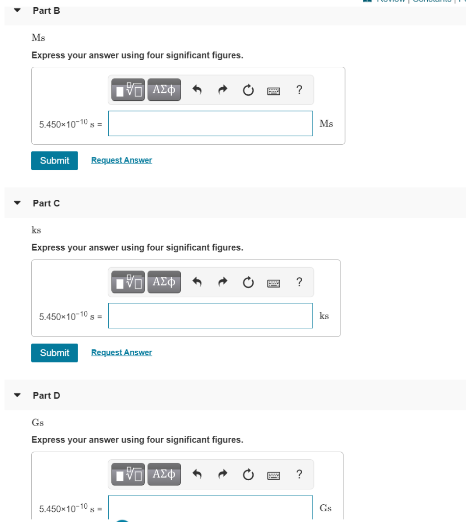 Solved Part B Ms Express your answer using four significant | Chegg.com