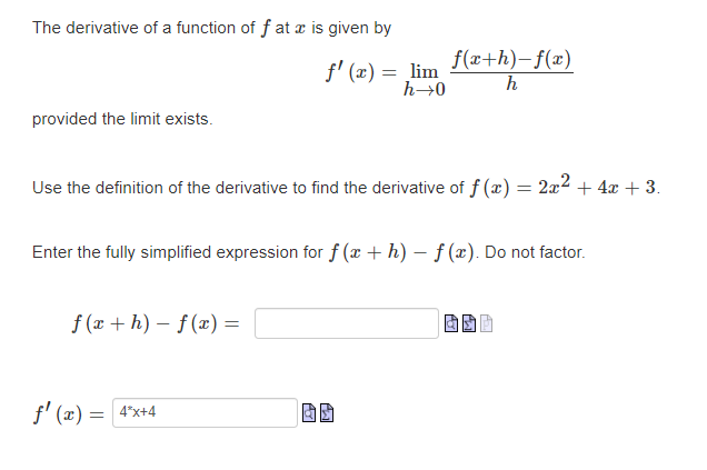 Solved Use the definition of the derivative to find the | Chegg.com